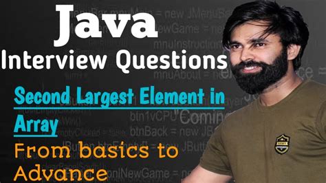 Second Largest Element In An Array Java Interview Question Hindijava
