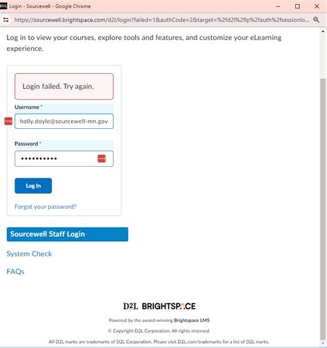 how is the session timeout log back in link updated — brightspace