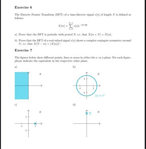 Solved Exercise The Discrete Fourier Transform Dft Of A Chegg
