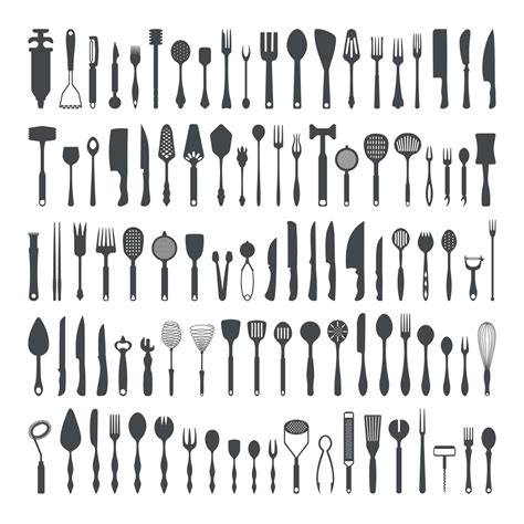 Set Of Cutlery 9640288 Vector Art At Vecteezy
