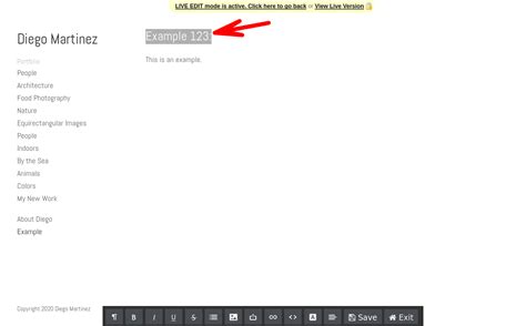 creating custom content pages on your crevado online portfolio