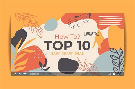 Formas Planas E Abstratas Desenhadas à Mão Arte Do Canal Do Youtube Vetor Grátis