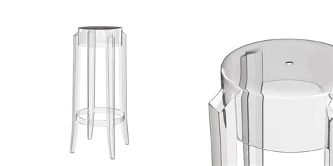 Clear Plastic Stool 01 Superhive Formerly Blender Market