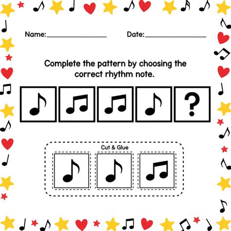 Basic Rhythm Patterns Worksheets Free Image And Pdf Printables