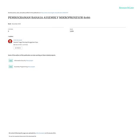 Pemrograman Assembly Mikroprosesor 8086 Pdf