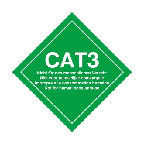 Cat3 Animal By Product Vehicle Sticker Safety Uk