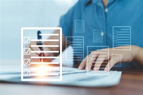 Premium Photo Digital Checklist On Document Management Concept Document Management Storage And