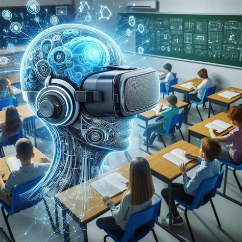 Vr Headset Using Ai Artificial Intelligence Technology Machine Learning Premium Ai Generated Image