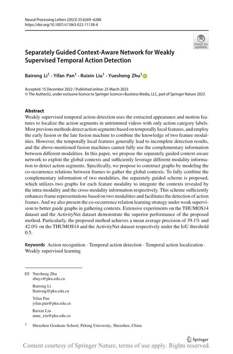 Separately Guided Context Aware Network For Weakly Supervised Temporal Action Detection