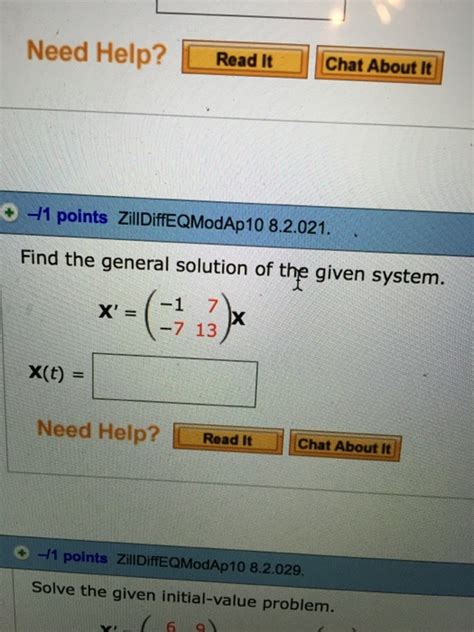 Solved Find The General Solution Of The Given System X