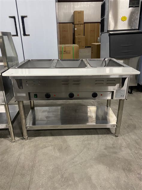 Ces Electric 3 Bay Steam Table Crawford Equipment Supply
