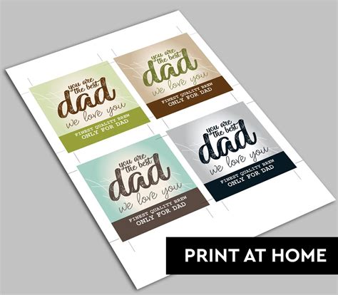 Dad Beer Labels Fathers Day Beer Bottle Labels Beer Labels For Dad