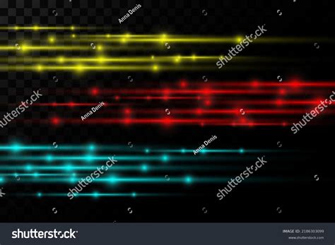 Color Special Effect Horizontal Line Light Stock Vector Royalty Free