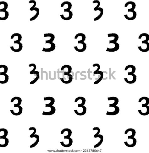 Number Pattern 3 Pattern Three Pattern Stock Vector Royalty Free