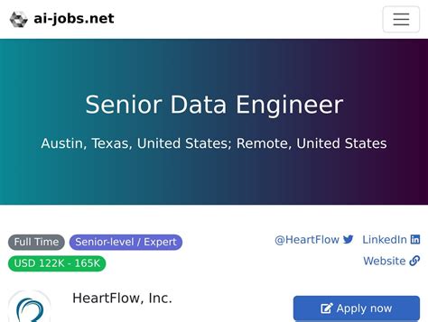 Hiring Senior Data Engineer Remote Raimljobs