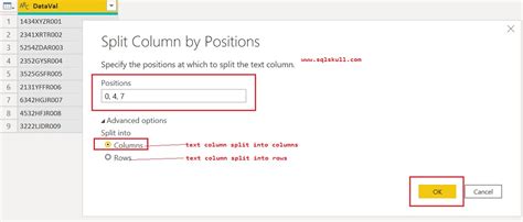 Split Columns By Positions Sql Bi Tutorials