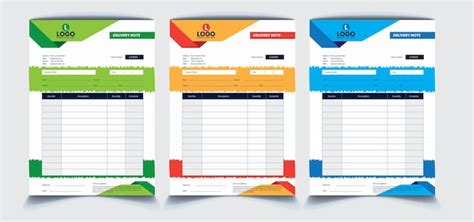 Premium Vector Delivery Note Design