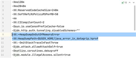 high memory consumption datagrip documentation