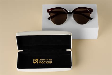 Premium Psd Glasses Case Mockup Design