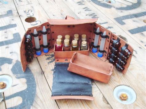 Alchemist Leather Bag Kit With Bottles One Or Two Colours Option