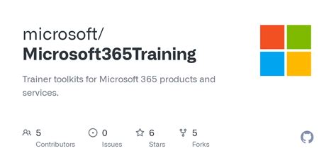 Github Microsoft Microsoft365training Trainer Toolkits For Microsoft 365 Products And Services