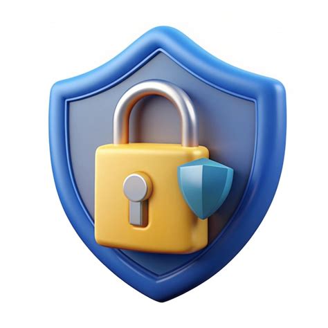 3d Shield And Padlock Cyber Security To Protect Personal Data Padlock Icon Information