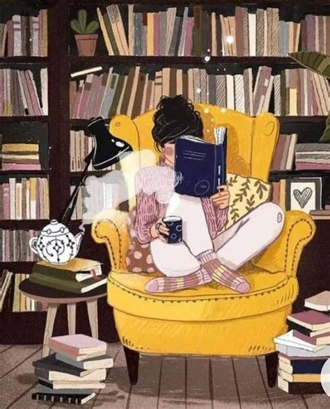 Library Aesthetic Book Aesthetic Illustration Art Animation