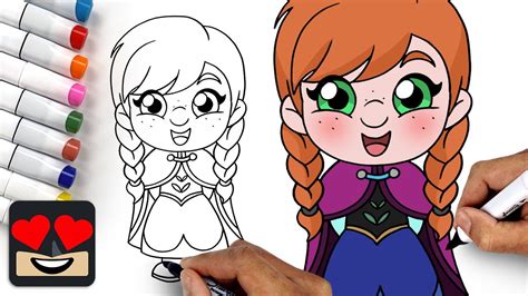How To Draw Frozen Little Anna Anna From Frozen Movie Frozen Anna