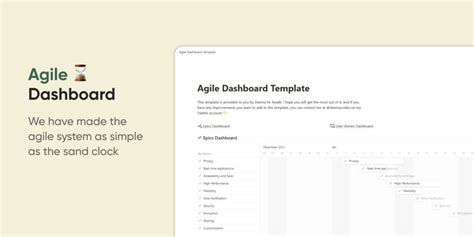 Agile Dashboard Template