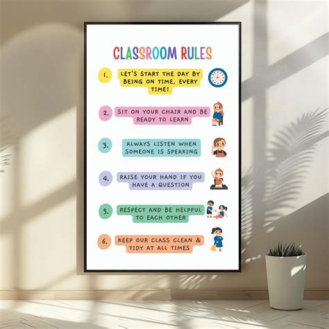 Classroom Rules Poster Sign Montessori Classroom Rules Classroom