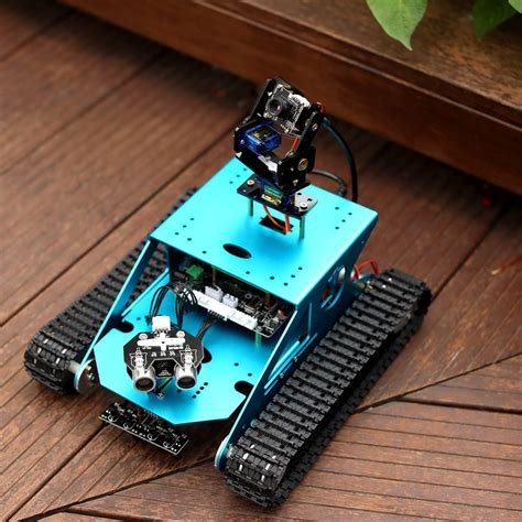 yahboom raspberry pi robot tank chassis ai 2dof camera starter kit
