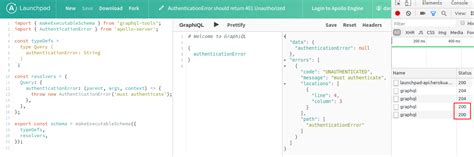 throwing authenticationerror should set the response status to 401