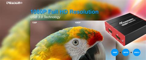Treaslin Hd Capture Card1080p60fps Video Game Usb Capture Card Live
