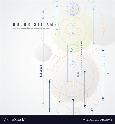 Circles Abstract Design Connect Background Vector Image