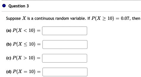 Solved Question 1 A Continuous Random Variable X Is