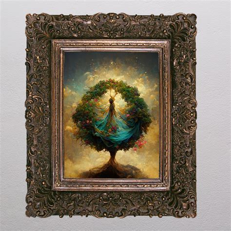 Female Tree Of Life Woman Tree Of Life Mother Nature Digital Download Printable Vintage Wall Art