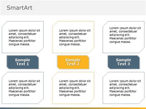 SmartArt List Horizontal Bullet List Steps PowerPoint Template