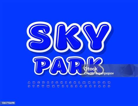 벡터 컨셉 사인 스카이 파크 와 크리에이티브 알파벳 문자 및 숫자 세트 개념에 대한 스톡 벡터 아트 및 기타 이미지 개념 계절 공원 Istock