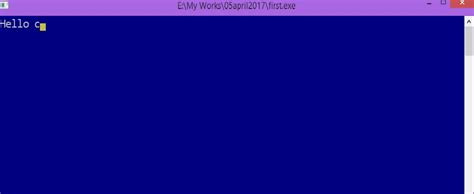 First C Program Programming Point