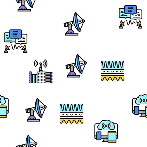 Telecommunication Technology Vector Seamless Pattern 10099762 Vector Art At Vecteezy