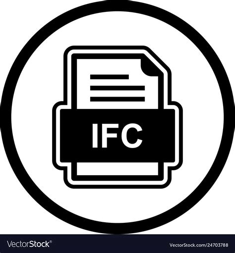 Ifc File Document Icon Royalty Free Vector Image