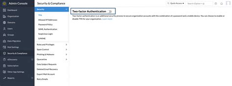 Tfa 双因素身份验证 Zoho Mail邮箱