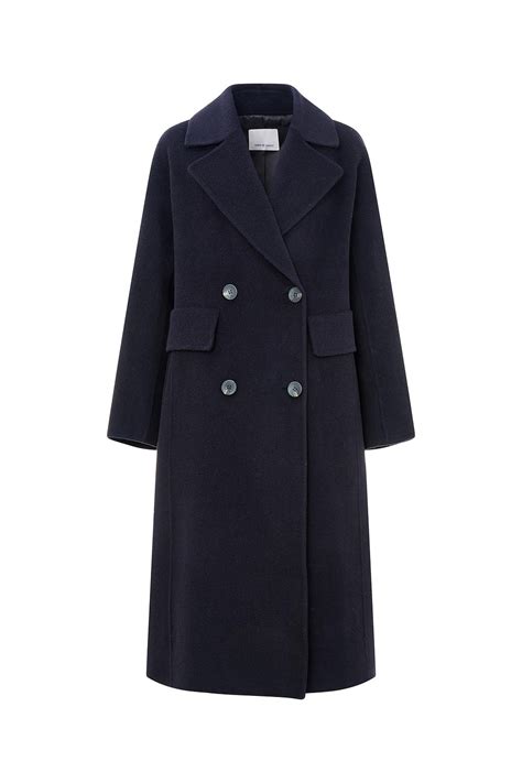 Vov보브 캐시미어 블렌드 테일러 카라 모던 더블 코트 Sivillage 에스아이빌리지