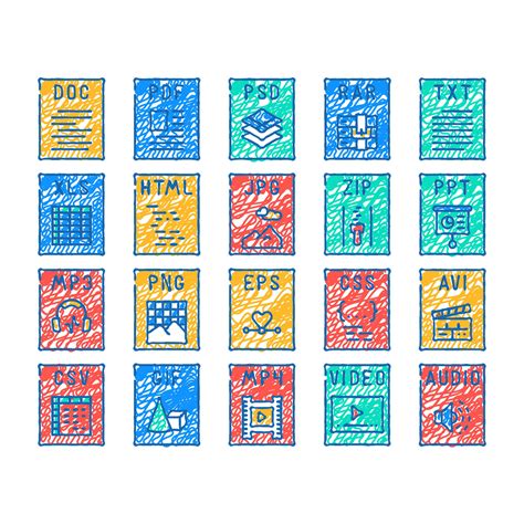 file format document icon hand drawn 49817884 vector art at vecteezy