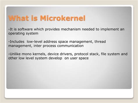 Microkernel Pptx Operating Systems Computer Software And Applications