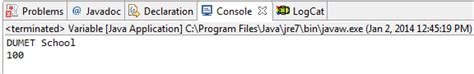 Membuat Variabel Di Java