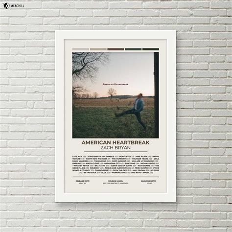 American Heartbreak Poster Zach Bryan Album Cover Happy Place For