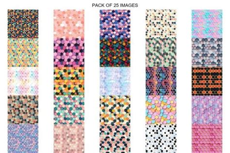 Hexagonal Mesh Seamless Pattern Set Graphic By Prosylr Arts · Creative