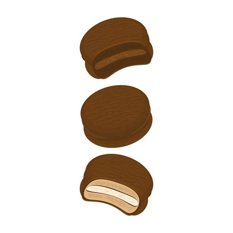 Chocolate Dessert Choco Pie Isolated Vector Illustration Logo 35285702 Vector Art At Vecteezy