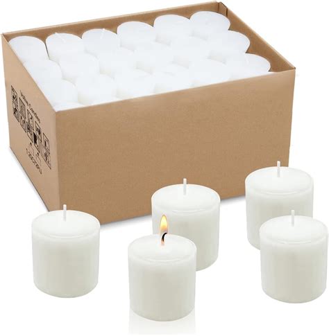 Velas Votivas Blancas Sin Perfume A Granel 36 Paquetes De Velas